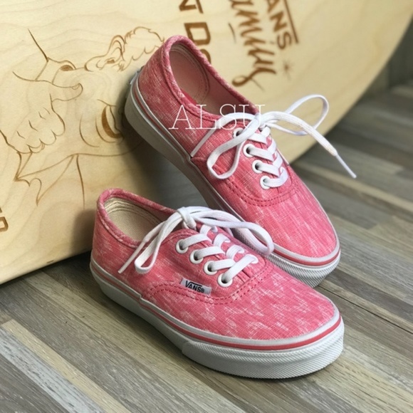 Vans | Shoes | Nwt Vans Authentic Denim Chevron Coral Kids | Poshmark